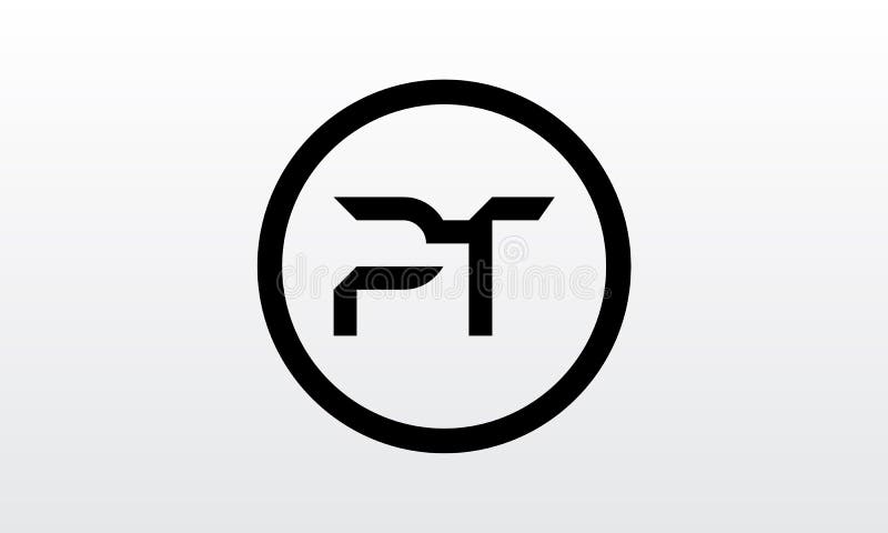 Initial PT Letter Logo with Creative Modern Business Typography Vector ...