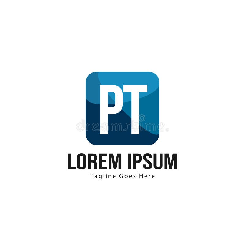 Initial PT Logo Template with Modern Frame. Minimalist PT Letter Logo ...