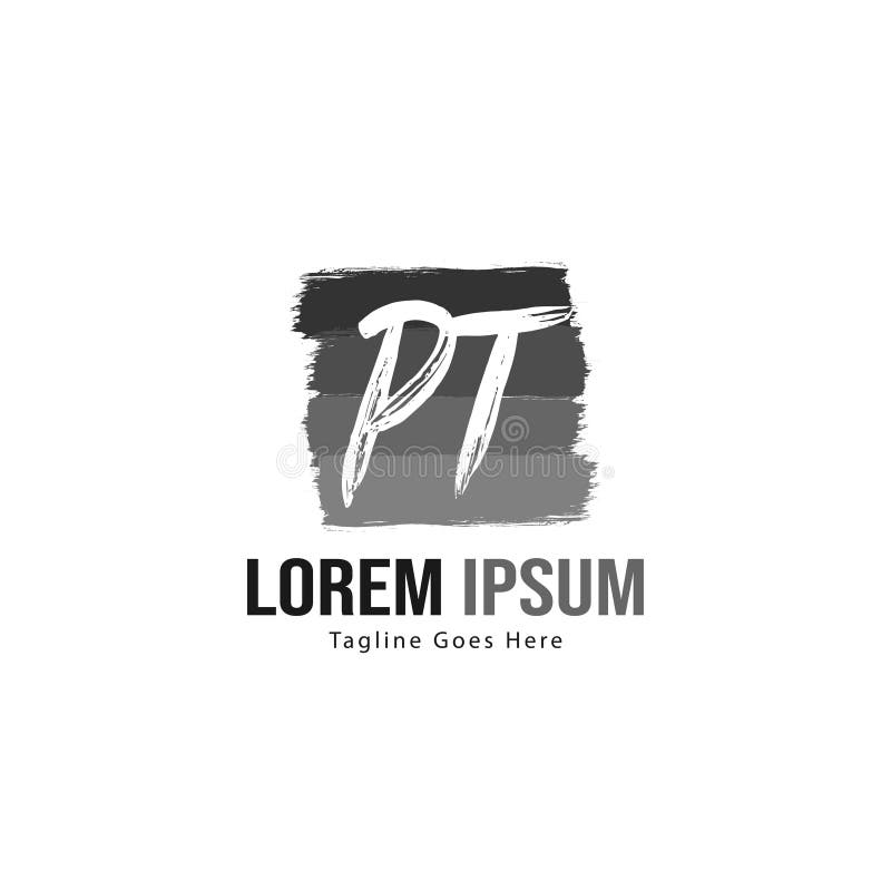 Initial PT Logo Template with Modern Frame. Minimalist PT Letter Logo ...