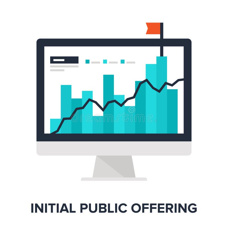 Initial Public Offering Flat Icon Design Concept Stock Vector ...