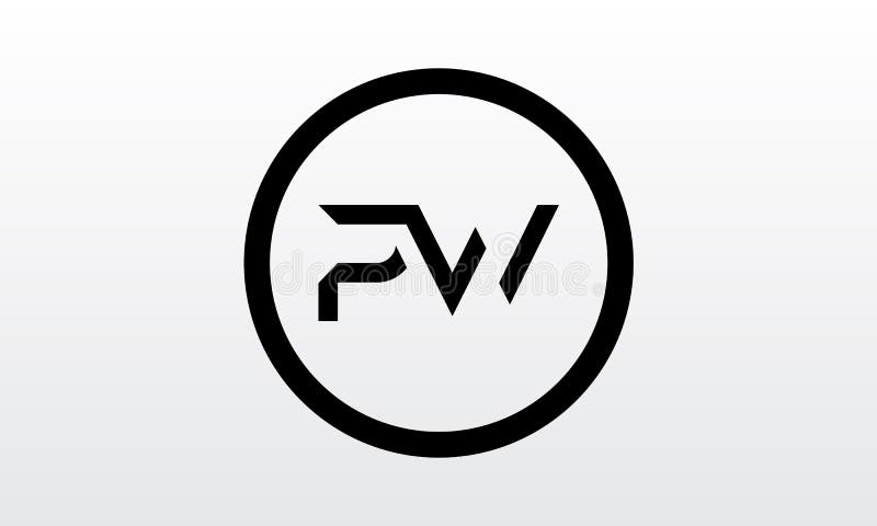 Initial PW Letter Logo with Creative Modern Business Typography Vector ...