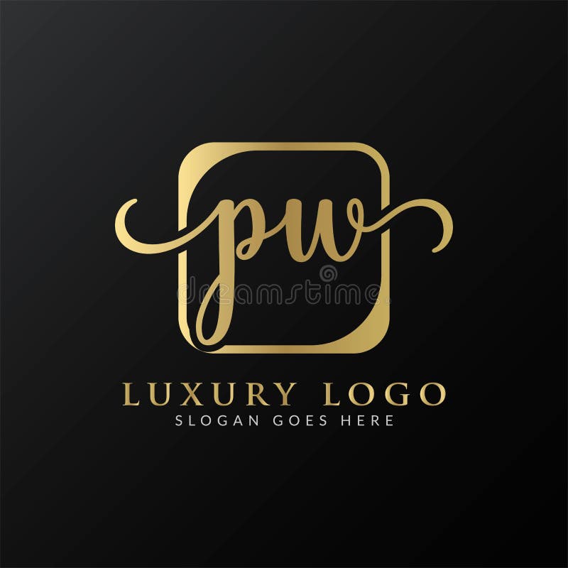 Initial PW Letter Logo Design Modern Typography Vector Template ...