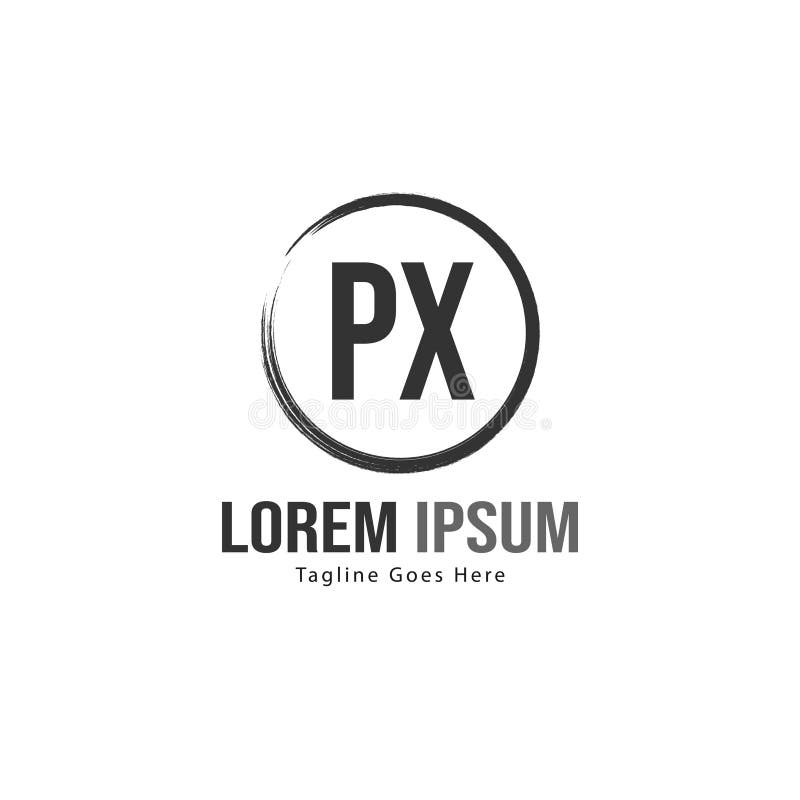 Initial PX Logo Template with Modern Frame. Minimalist PX Letter Logo ...