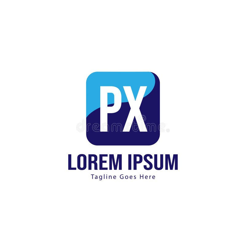 Initial PX Logo Template with Modern Frame. Minimalist PX Letter Logo ...