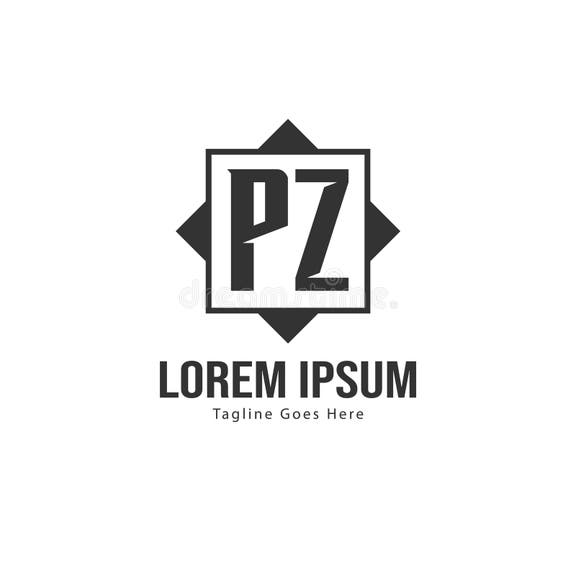Initial PZ Logo Template with Modern Frame. Minimalist PZ Letter Logo ...