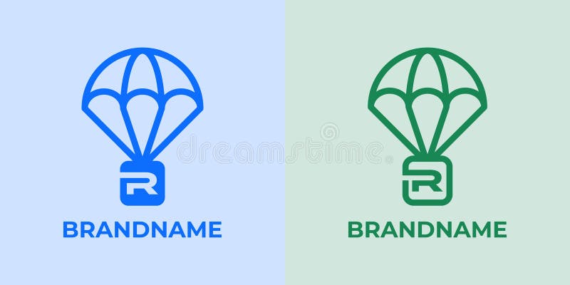 Initial R Airdrop Logo Set, Great for Business Related To Airdrop or ...