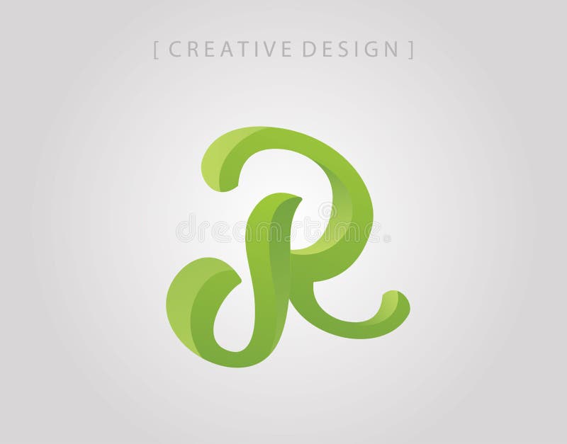 Initial R 3d Monogram Logo Vector Design Element Stock Vector ...