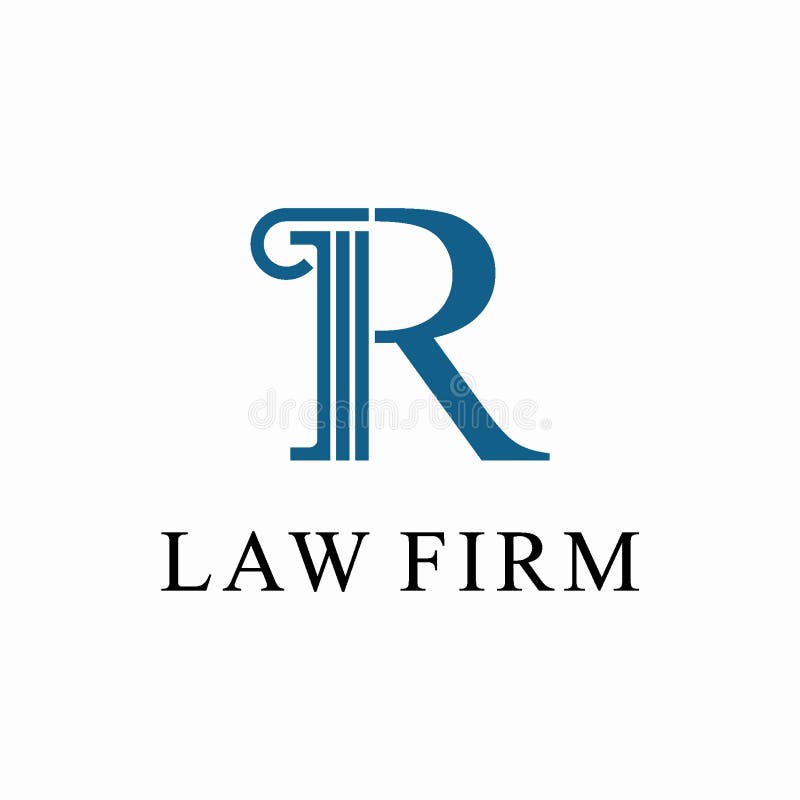 Initial R for Law Firm Logo Design Template Stock Illustration ...