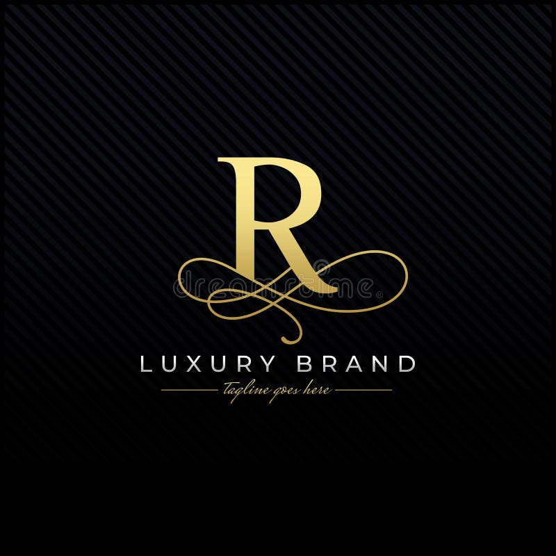 Initial R Luxury Letter Logo Design , Elegance Wedding Initial Monogram ...