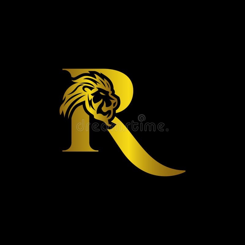Initial R Luxury Lion Head Logo Design Vector Inspiration Stock Vector ...