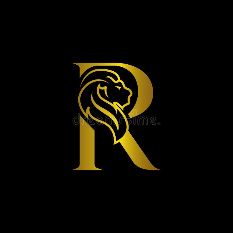 Initial R Luxury Lion Head Logo Design Vector Inspiration Stock Vector ...