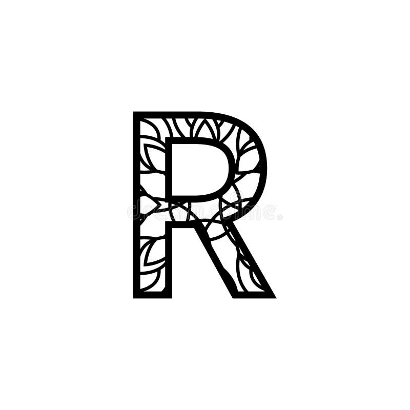 R Mandala Letter Stock Illustrations – 50 R Mandala Letter Stock ...