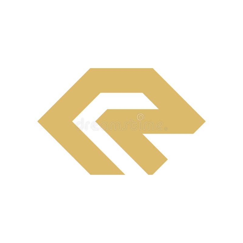 Initial R Monogram Logo Design, Letter R Abstract Logo Vector Stock ...