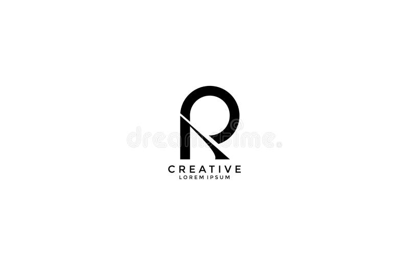 Initial R Simple Abstract Logogram Stock Illustration - Illustration of ...