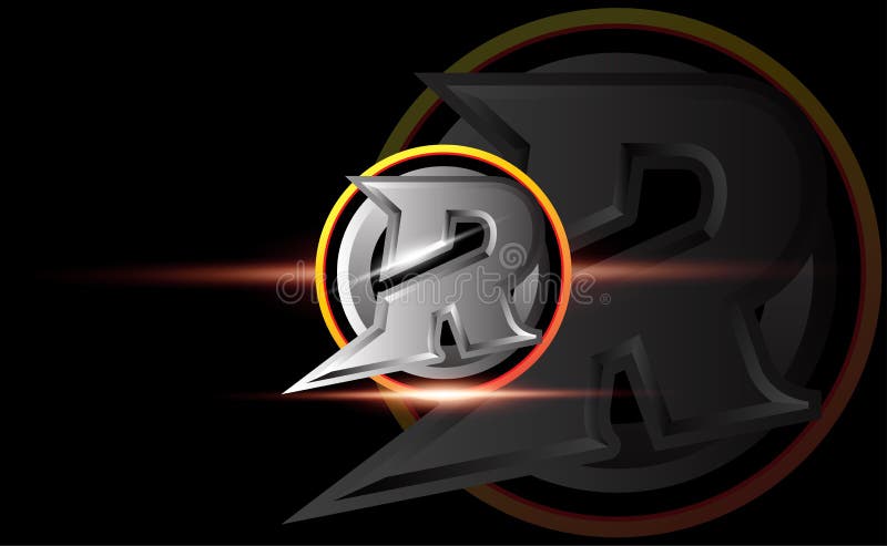 Initial R, Vector Initial Letter Monogram Esport, Twitch and Gaming ...