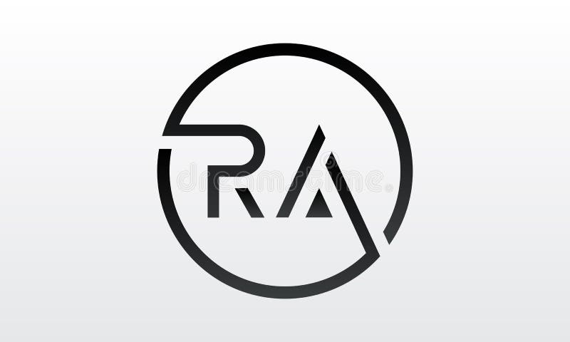 Initial Ra Letter Logo with Creative Modern Business Typography Vector ...