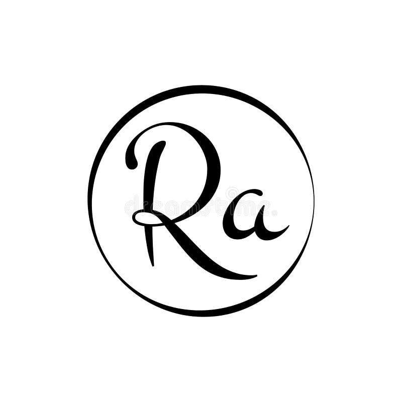 Initial Ra Letter Logo Design Vector Template. Abstract Script Letter ...