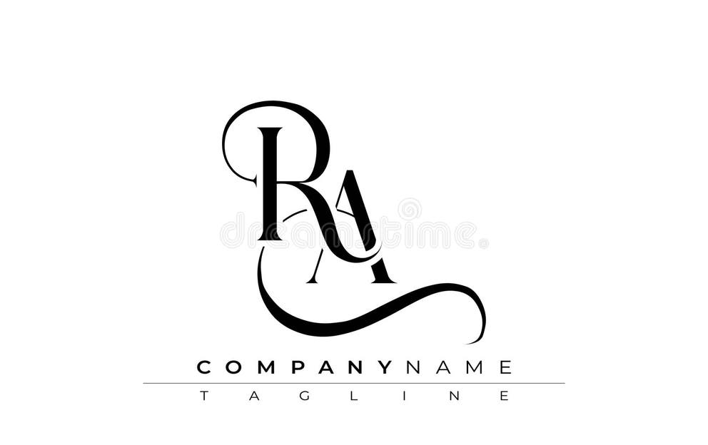 Initial RA Logo Design Vector Stock Vector - Illustration of shape ...