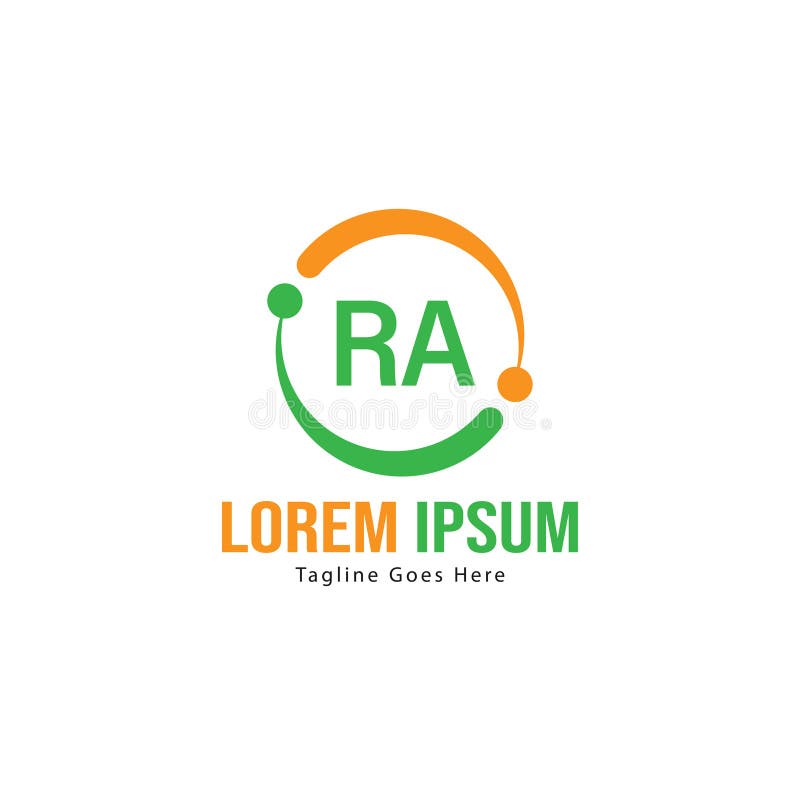 Initial RA Logo Template with Modern Frame. Minimalist RA Letter Logo ...