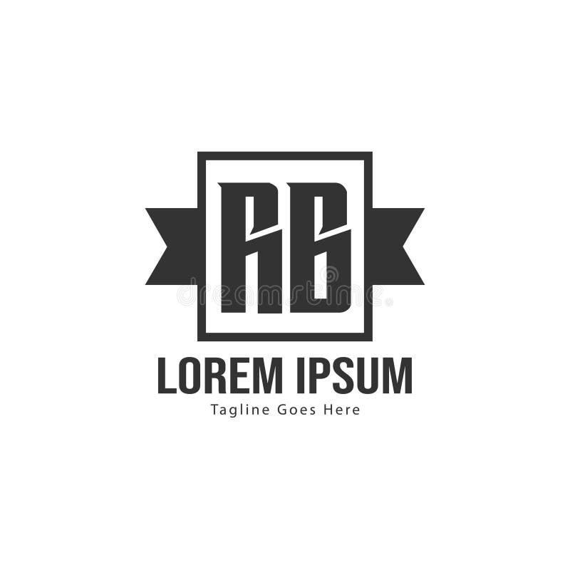 Initial RB Logo Template with Modern Frame. Minimalist RB Letter Logo ...