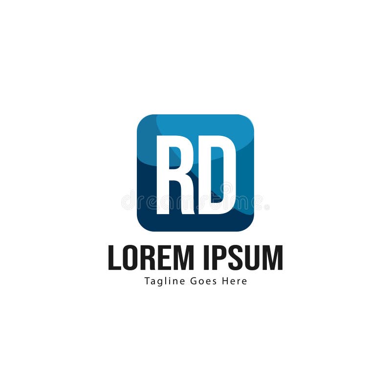 Initial RD Logo Template with Modern Frame. Minimalist RD Letter Logo ...