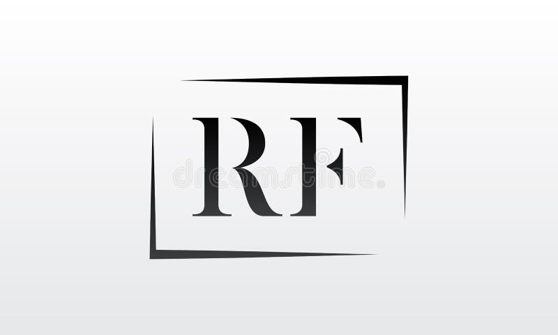 Initial Rf Letter Logo with Creative Modern Business Typography Vector ...