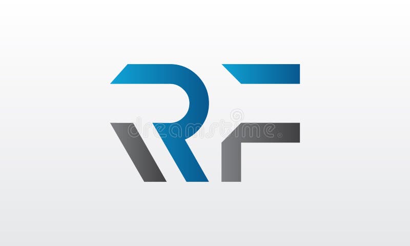 Initial Rf Letter Logo with Creative Modern Business Typography Vector ...