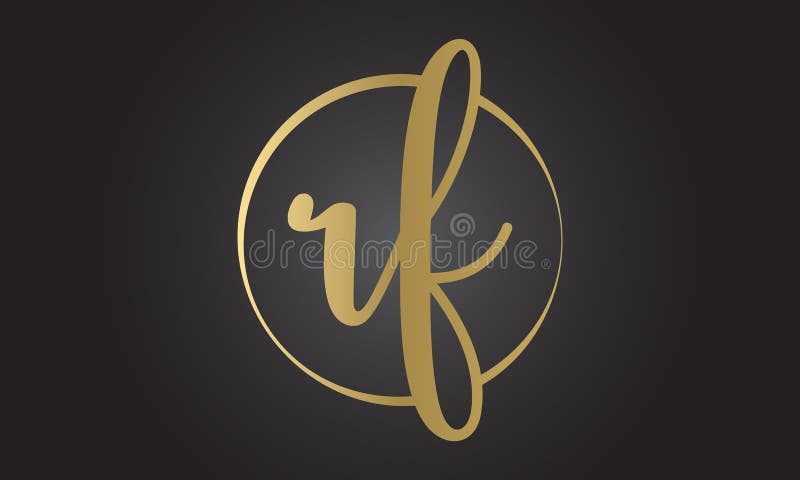 Initial Rf Letter Logo with Creative Modern Business Typography Vector ...