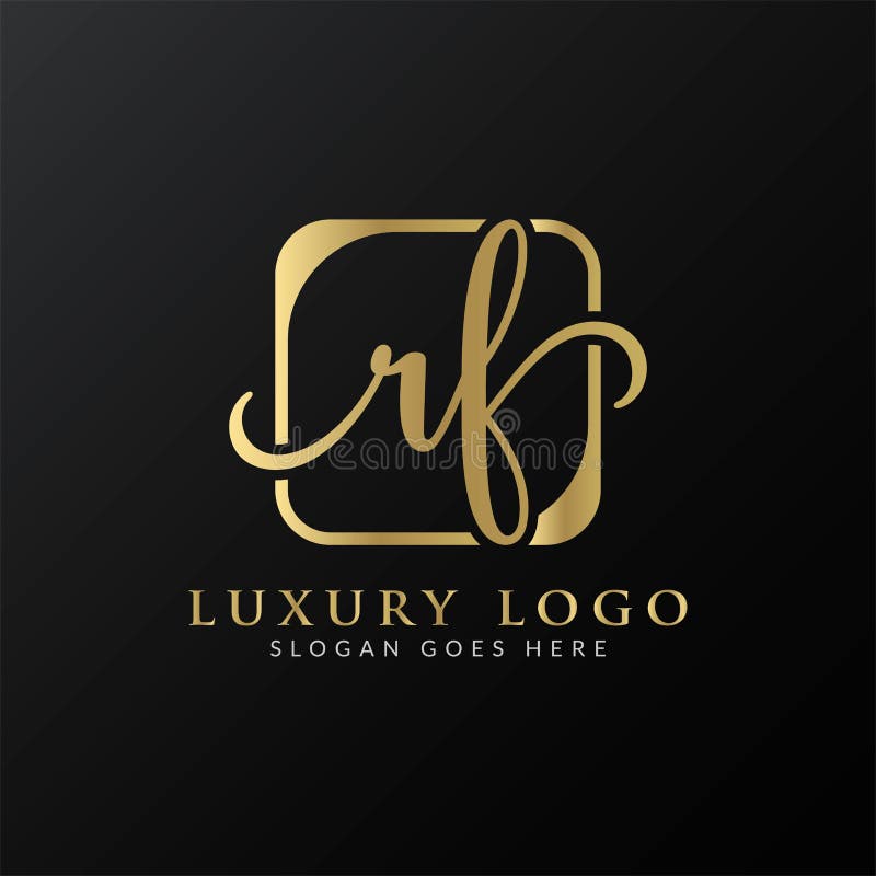 Initial Rf Letter Logo Design Modern Typography Vector Template ...