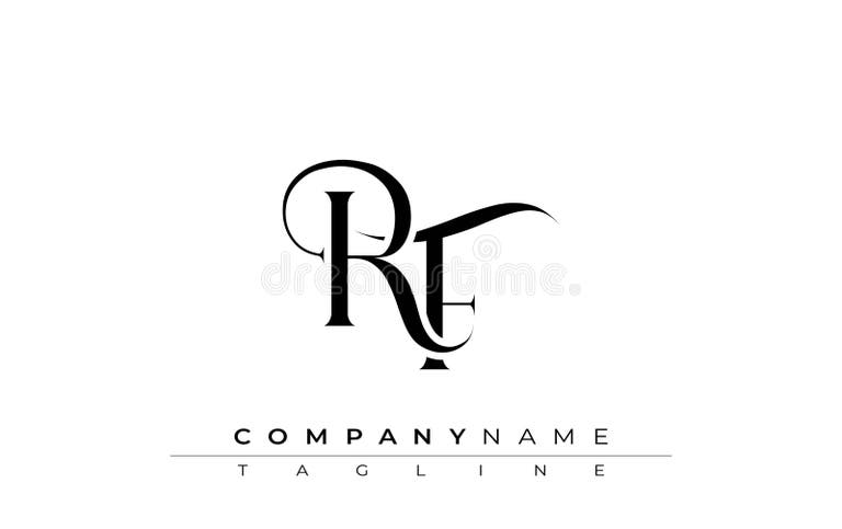 Initial RF Logo Design Vector Stock Vector - Illustration of template ...