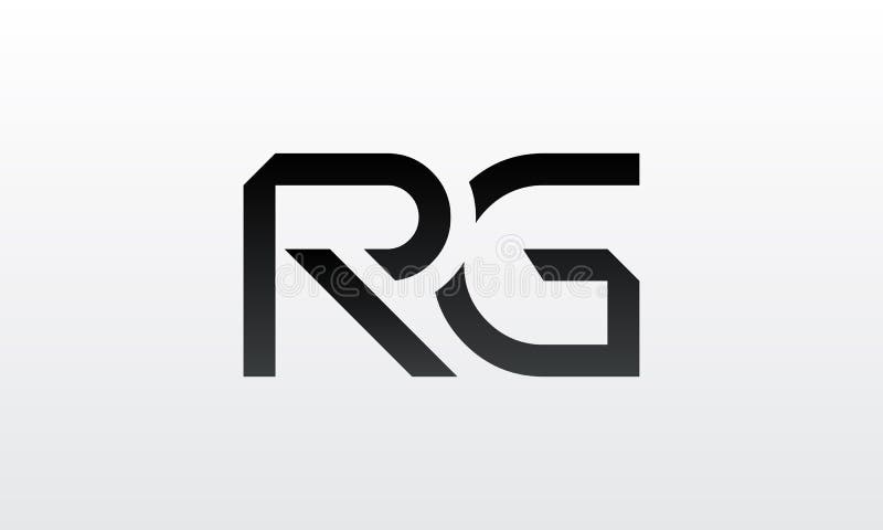 Initial Rg Letter Logo with Creative Modern Business Typography Vector ...