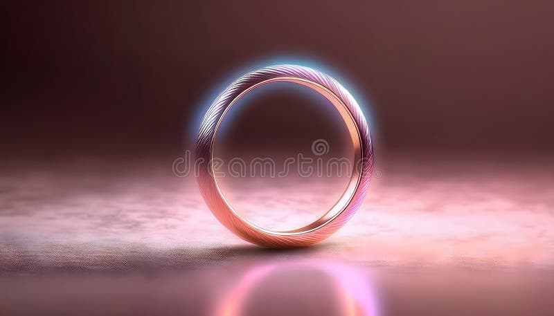 Initial Ring, Cursive Font, Elegant Simplicity, 3D Illustration, Ring ...