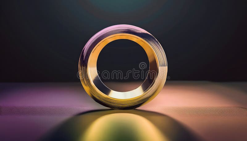 Initial Ring, Cursive Font, Elegant Simplicity, 3D Illustration, Ring ...