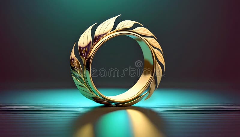 Initial Ring, Cursive Font, Elegant Simplicity, 3D Illustration, Ring ...