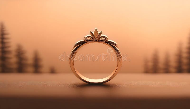 Initial Ring, Cursive Font, Elegant Simplicity, 3D Illustration, Ring ...