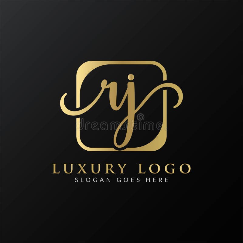 Initial Rj Letter Logo Design Modern Typography Vector Template ...