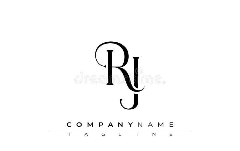 Initial RJ Logo Design Vector Stock Vector - Illustration of initial ...