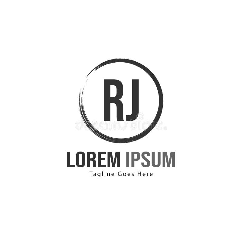 Initial RJ Logo Template with Modern Frame. Minimalist RJ Letter Logo ...