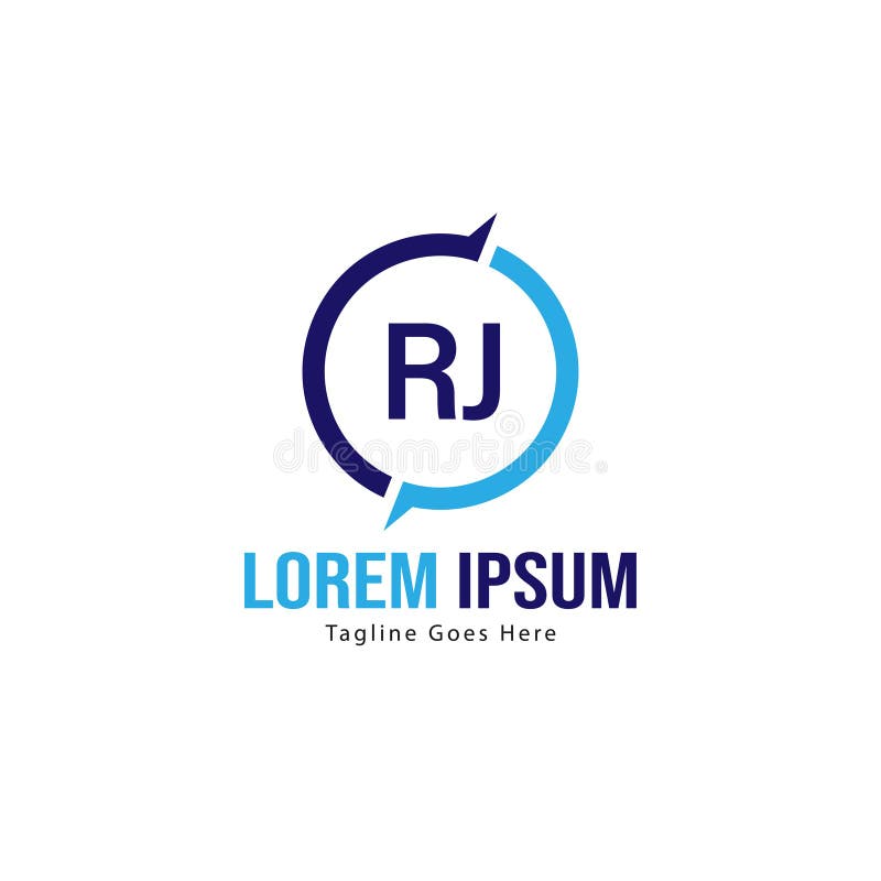 Initial RJ Logo Template with Modern Frame. Minimalist RJ Letter Logo ...