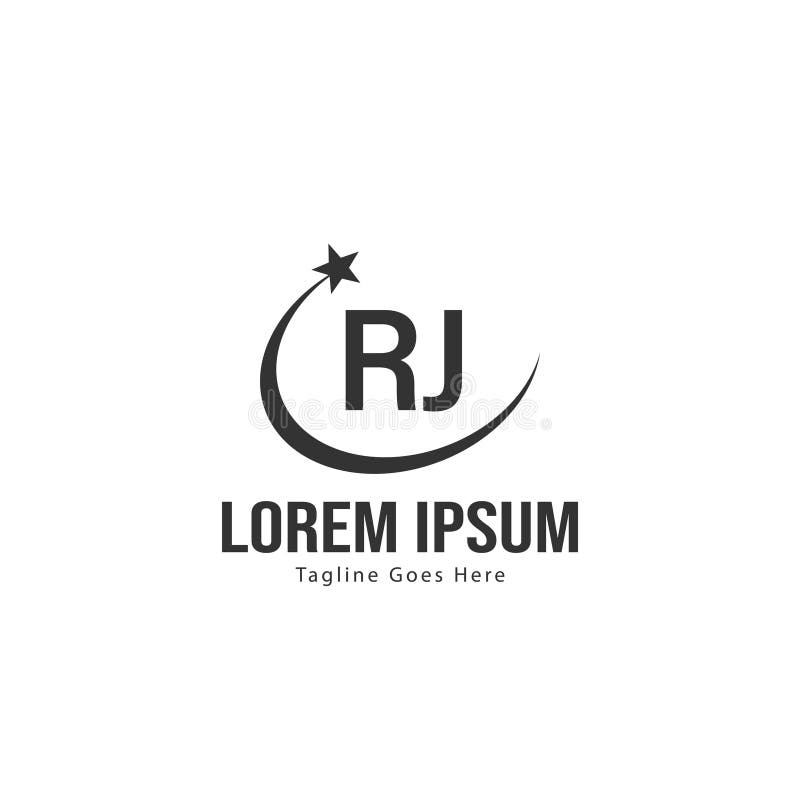 Initial RJ Logo Template with Modern Frame. Minimalist RJ Letter Logo ...