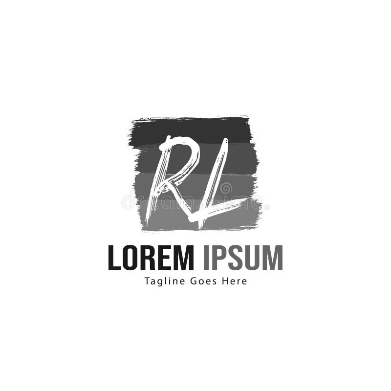 Initial RL Logo Template with Modern Frame. Minimalist RL Letter Logo ...