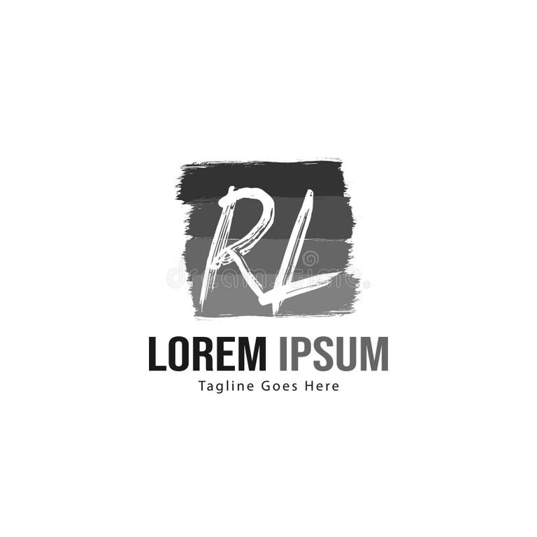Initial RL Logo Template with Modern Frame. Minimalist RL Letter Logo ...