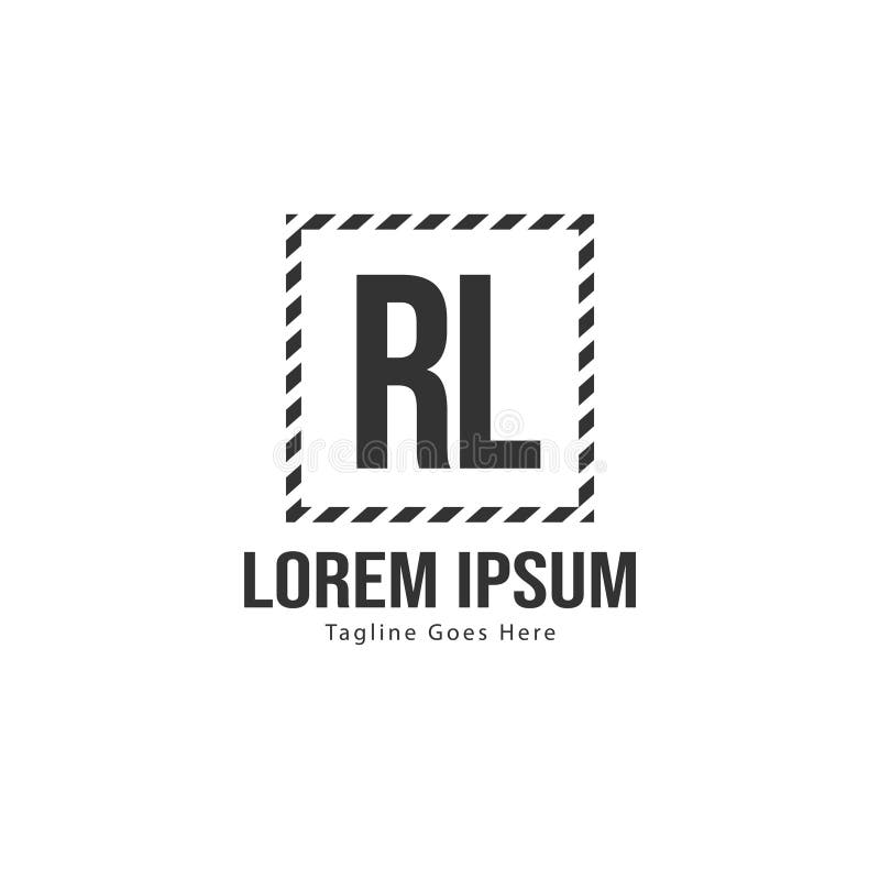 Initial RL Logo Template with Modern Frame. Minimalist RL Letter Logo ...