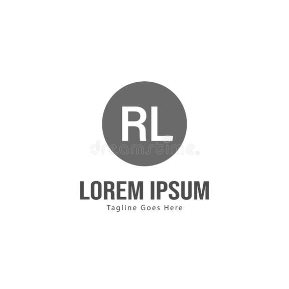 Initial RL Logo Template with Modern Frame. Minimalist RL Letter Logo ...