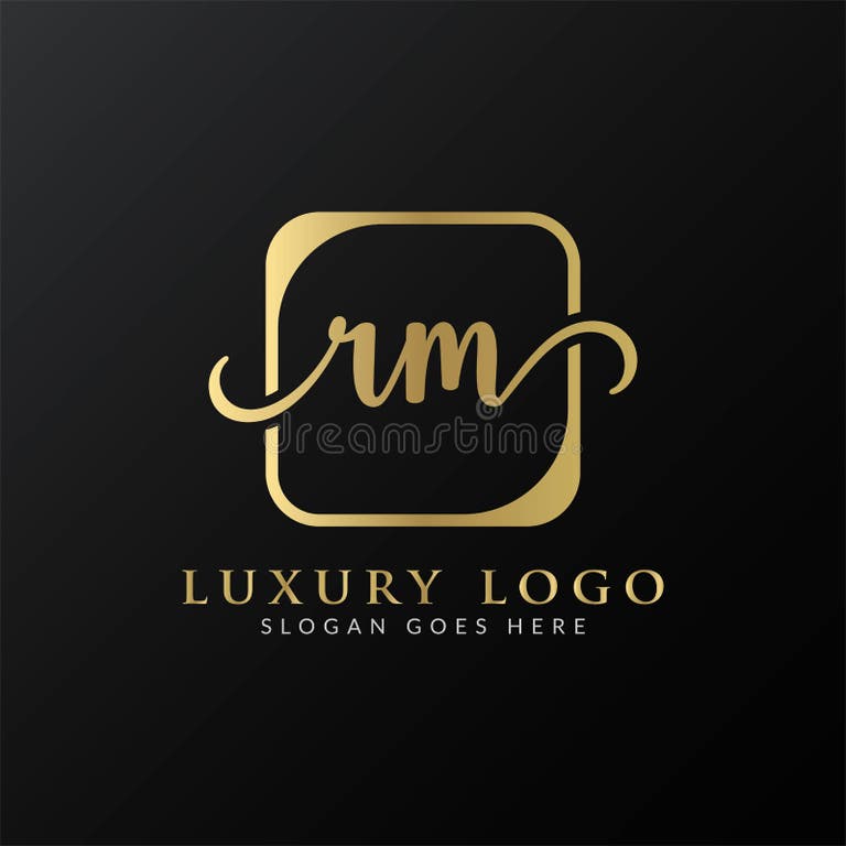 Initial Rm Letter Logo Design Modern Typography Vector Template ...