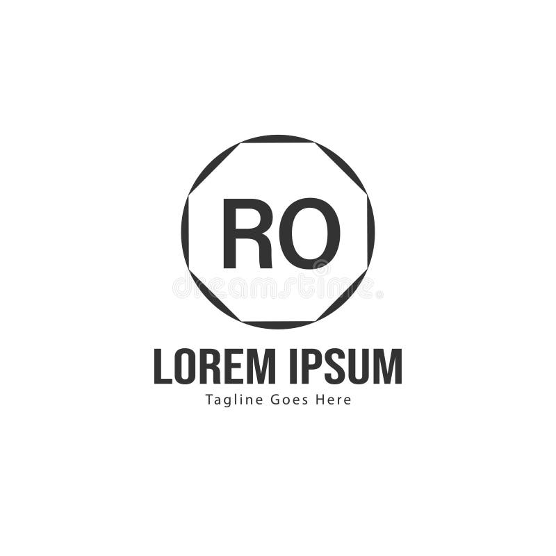 Initial RO Logo Template with Modern Frame. Minimalist RO Letter Logo ...
