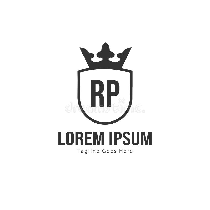 Initial RP Logo Template with Modern Frame. Minimalist RP Letter Logo ...