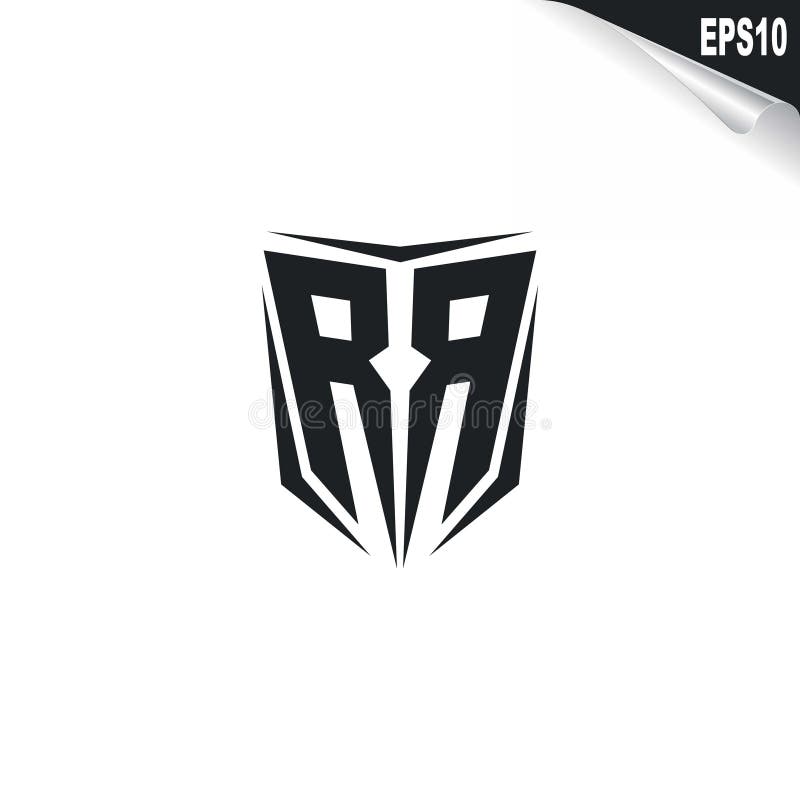 Initial RR Logo Design with Shield Style, Logo Business Branding Stock ...