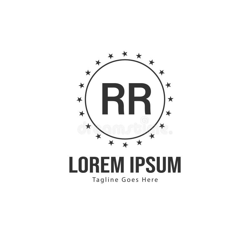 Initial RR Logo Template with Modern Frame. Minimalist RR Letter Logo Vector Illustration Stock ...