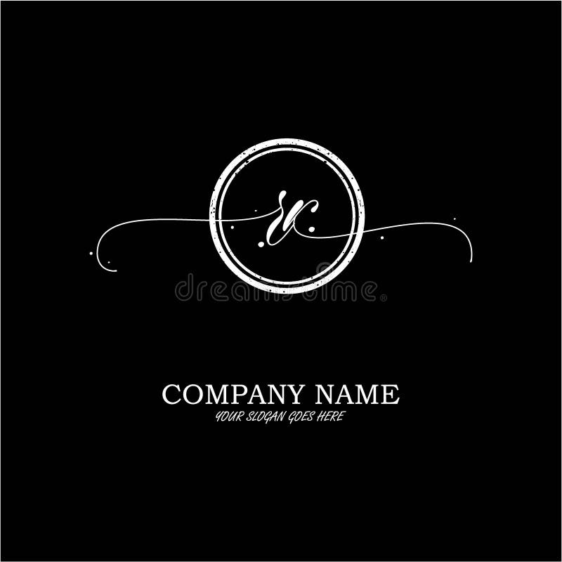 Initial RR Signature Logo with a Circle Stock Vector - Illustration of ...